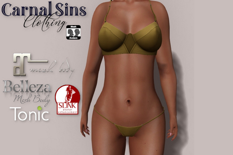 Second Life Marketplace - {CS} Lingerie - Gisele Mustard